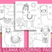 15 Fun and Adorable Llama Coloring Pages for Kids and Adults, PDF File ...