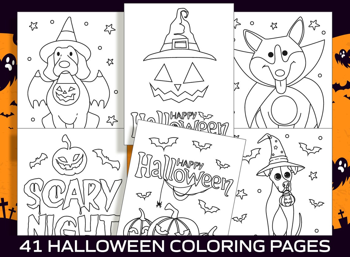 New Fun Halloween Coloring Pages: Over 41 Printable Pages for Kids ...