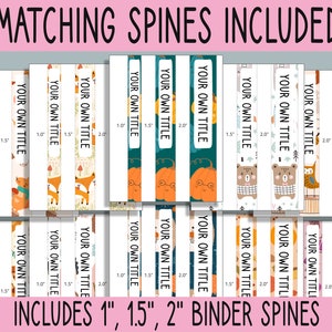 10 Editable Fall / Autumn Binder Covers, Includes 1, 1.5, 2" Spines ...