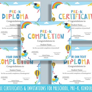 Editable Little Graduates: Preschool and Kindergarten Diplomas ...