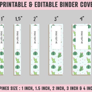 Binder Cover Printable Editable, 10 Binder Covers+spines, Binder ...