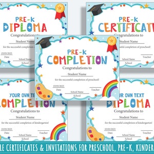 37 Editable Preschool and Pre-kindergarten Diplomas, Certificates ...