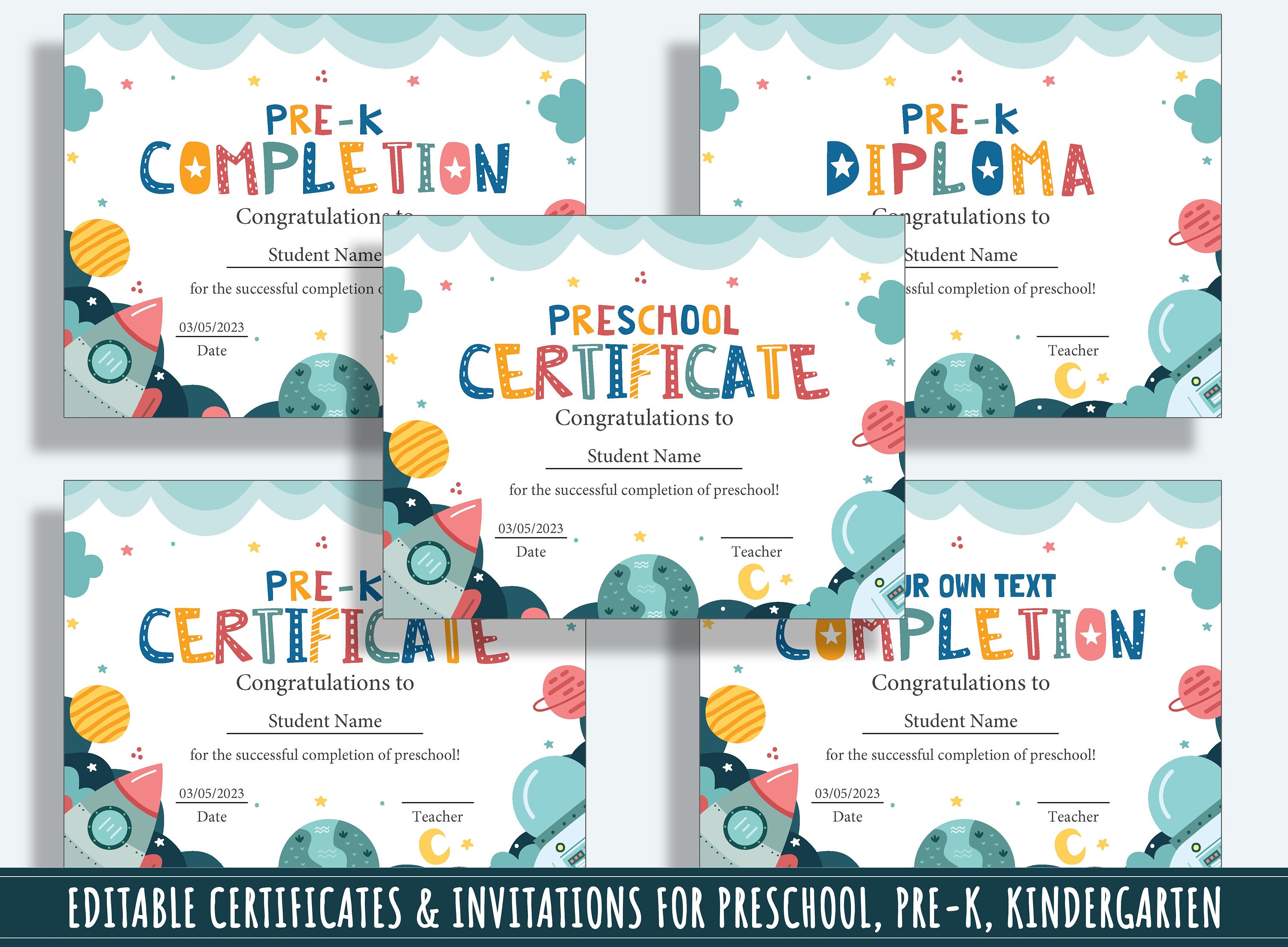 Galactic Achievements: 37 Pages of Planets and Space-themed Diplomas ...