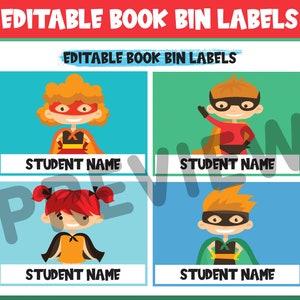 Editable Superhero Classroom Library Labels: Customize Your Literary ...