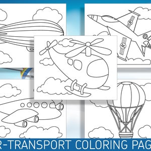 Up, Up, and Away: 25 Fun Air Transport Coloring Pages for Preschool ...