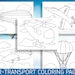 Up Up and Away: 25 Fun Air Transport Coloring Pages for - Etsy