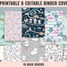 Cute Animal Binder Cover, 10 Printable & Editable Binder Covers ...