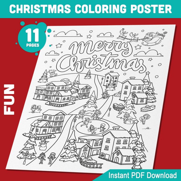 Coloring Poster Printable - Etsy