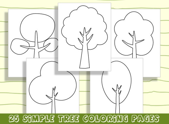 Simple Tree Coloring Pages