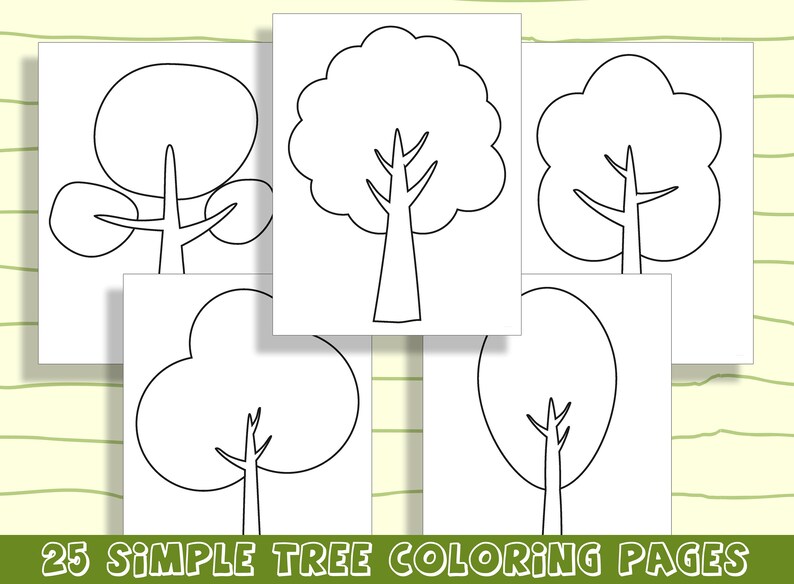 Tree Coloring Pages: 25 Fun and Easy Designs for Preschool and ...