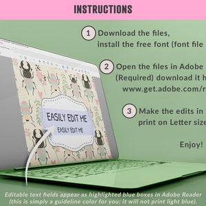 Insects and Flowers Binder Cover, 10 Printable & Editable Binder Covers ...