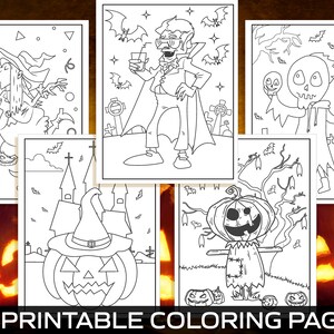 Halloween Activities for Kids, 40 Printable Coloring Pages for Kids ...