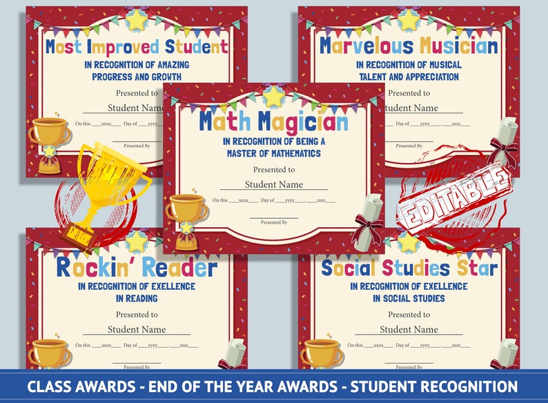 Editable Class Superlatives Awards, End of the Year Classroom Awards ...