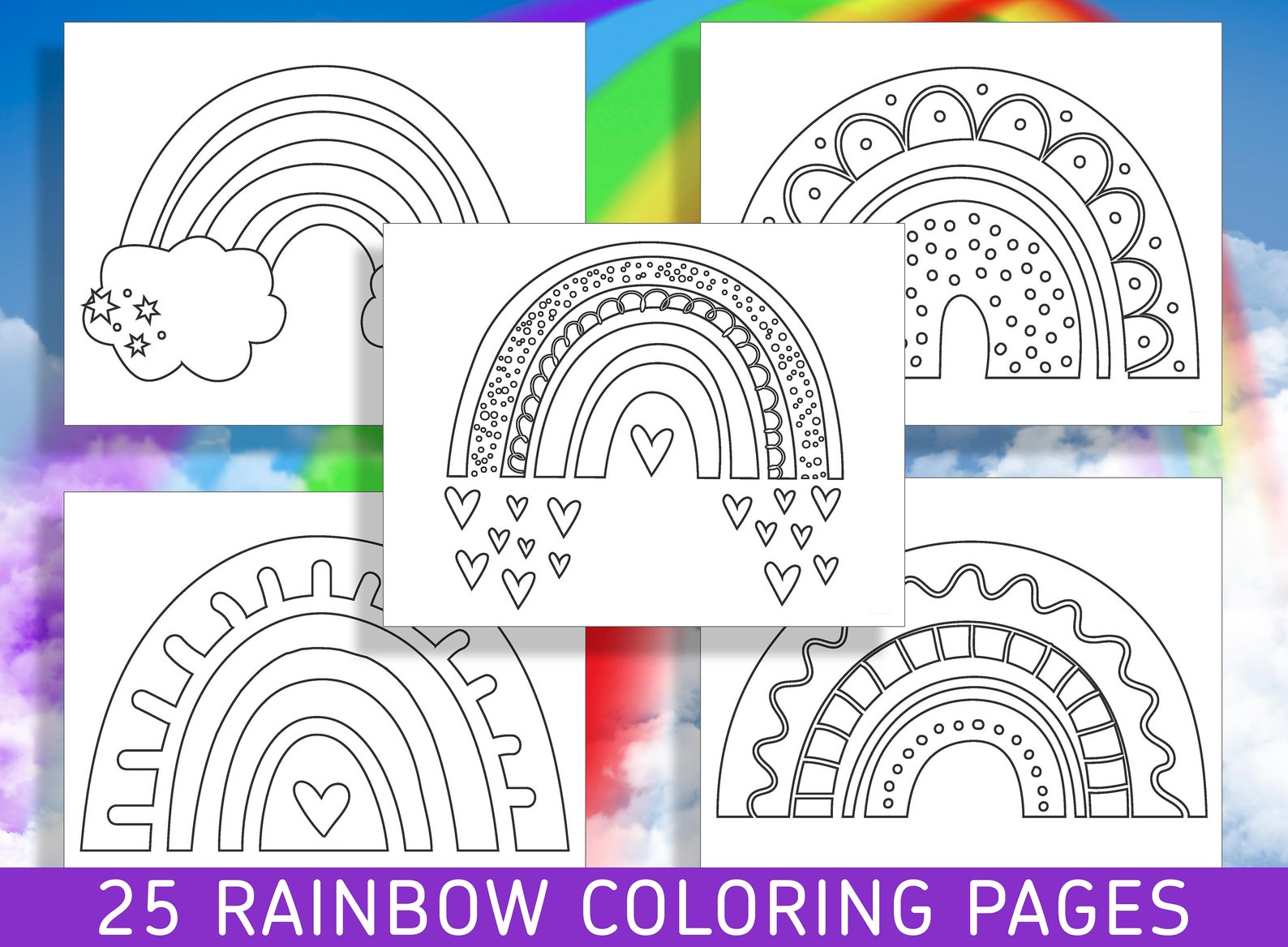 25 Delightful Rainbow Coloring Pages for Preschool and Kindergarten ...