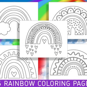 25 Delightful Rainbow Coloring Pages for Kids – Perfect for Preschool ...