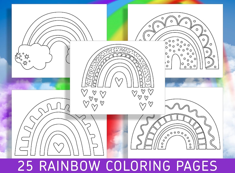 25 Delightful Rainbow Coloring Pages for Kids – Perfect for Preschool ...