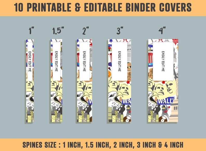 Cultural Travel Binder Cover, 10 Printable & Editable Binder Covers ...