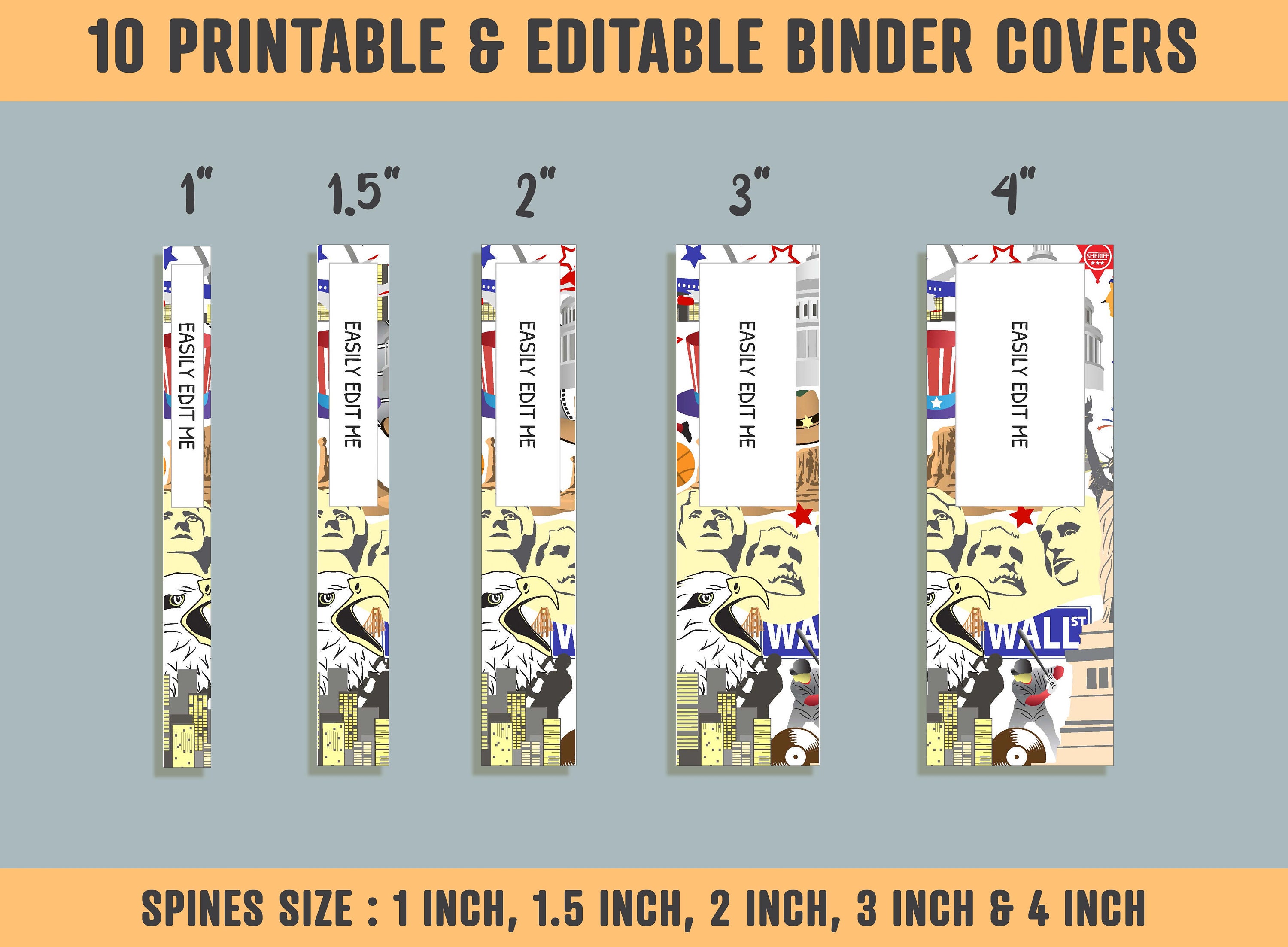 Cultural Travel Binder Cover, 10 Printable & Editable Binder Covers ...