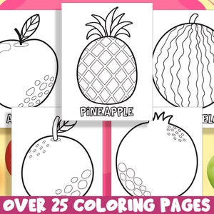 Fruit Coloring Pages: 25 Printable Fruit Coloring Pages for Preschool ...