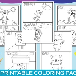 Opposite Coloring Pages, 40 Printable Animal Opposite Coloring Pages ...