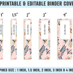 Binder Cover Printable, 10 Covers+spines, Binder Insert, Planner Cover ...