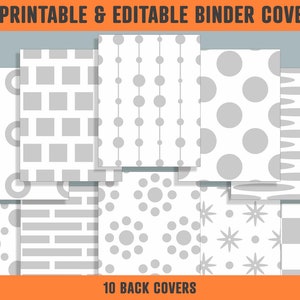 Geometric Patterns Collection Binder Covers, 10 Printable & Editable ...