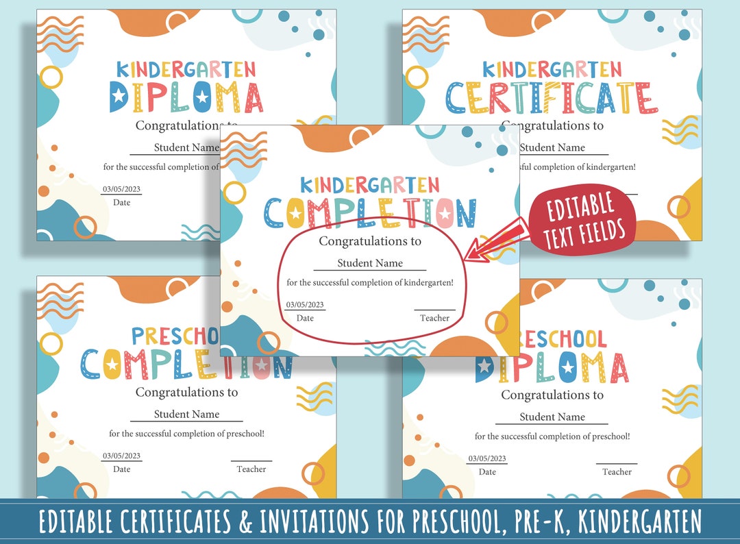 Modern Editable Graduation Certificates, Diplomas, Invitations Template ...