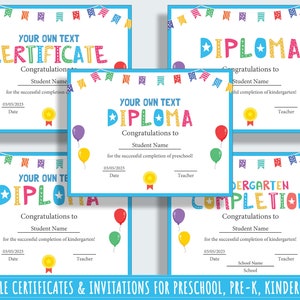 Design Your Own Diploma, Certificate, and Invitation: 37 Editable Pages ...