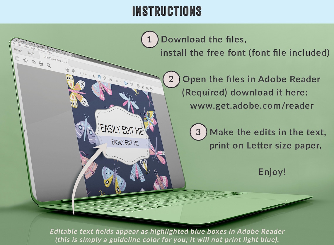 Binder Cover Printable 10 Coversspines Binder Insert - Etsy