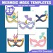 Printable Mermaid Mask Templates: 20 Fun DIY Face Masks for Kids, Pre ...
