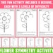Flower Line of Symmetry, Spring/summer Flower Symmetry Activity, 24 ...