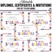 Editable 2nd Grade Diplomas, 1st-8th Grade Certificates, and Invitation ...