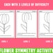 Flower Line of Symmetry, Spring/summer Flower Symmetry Activity, 24 ...