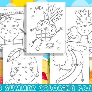Summer Fun Character Coloring Pages: 20 Playful Designs for Kids – High ...