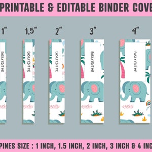 African Animals Binder Cover, 10 Printable & Editable Covers + Spines ...