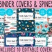 10 Editable Sea Animals Binder Covers, Includes 1, 1.5, 2 Spines ...