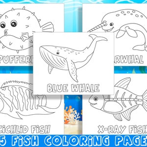 Fish Coloring Pages, 25 Colorful Pages of Underwater Friends to Color ...