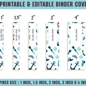 Ocean Binder Cover, 10 Printable/editable Covers+spines, Planner Cover ...