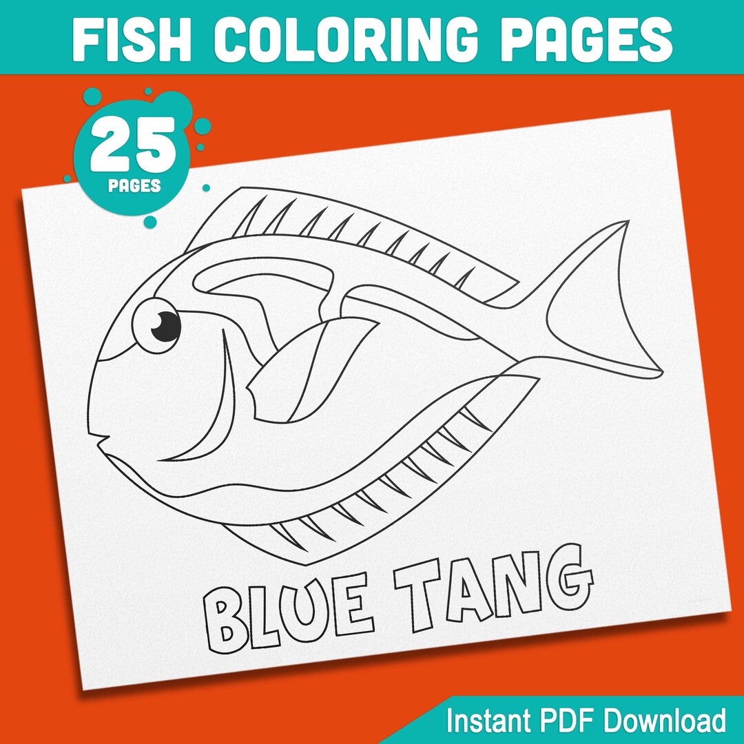 Fish Coloring Pages: 25 Fun and Educational Activity Sheets for Kids to ...