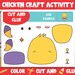 Cute Chicken Craft Activity Color, Cut, and Glue for Prek to 2nd Grade ...