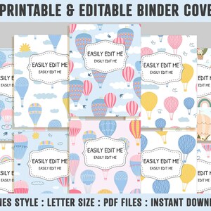 Printable Binder Cover, 10 Covers+spines, Binder Cover Printable ...
