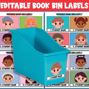 Editable Book Bin Numbers & Labels: 16 Customizable Designs for Perfect ...