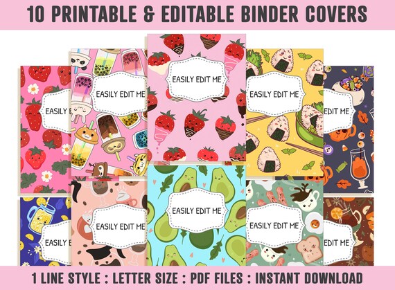 Cute Binder Covers For School