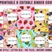 Food Binder Cover, 10 Printable & Editable Covers+spines Binder Insert ...