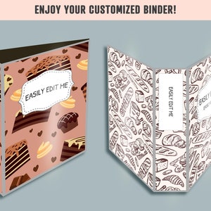 Bakery Binder Cover (bread, Cake, Brownie, Bun, Croissant...), 10 ...