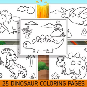 Roar-some Fun for Kids 25 Easy Dinosaur Coloring Pages for Kindergarten ...