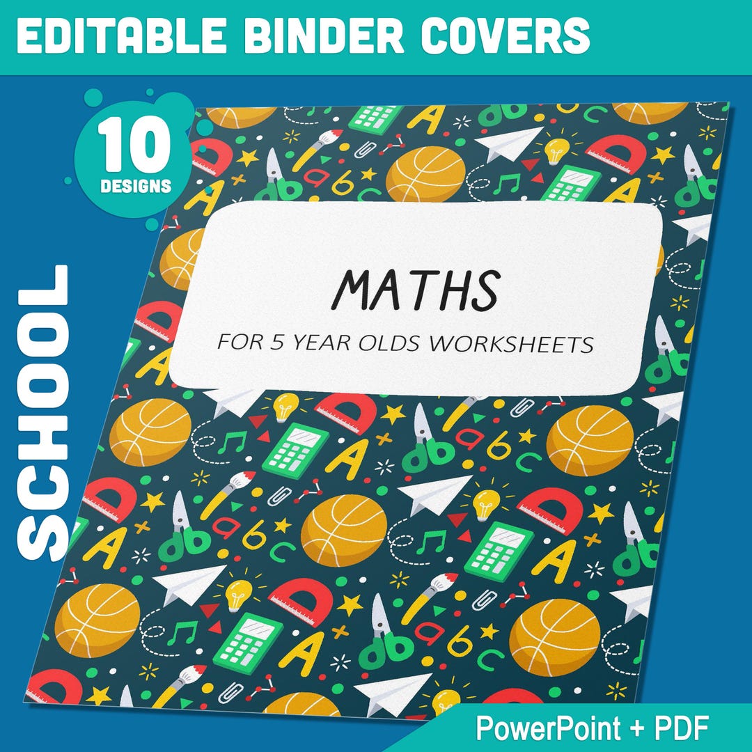 Editable Back to School Pattern Binder Covers, Includes 1, 1.5, 2 ...