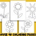 Spring Flowers Coloring Book, 40 Printable Coloring Pages for Kids a ...