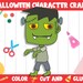 Halloween Character Craft Activity Color, Cut, and Glue for Prek to 2nd ...