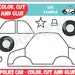 Police Car Craft Activity Color, Cut, and Glue for Prek to 2nd Grade ...